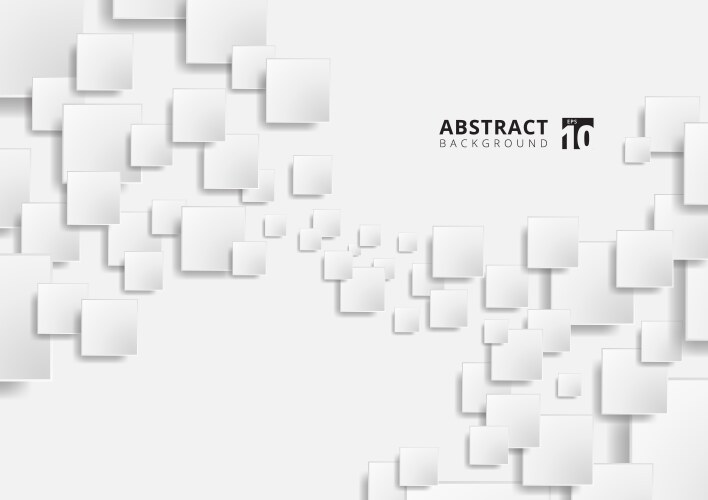 White square ragged paper scrap with soft shadow Vector Image