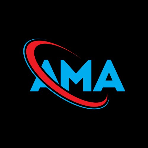 Ama logo letter design Royalty Free Vector Image