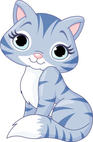 Cute kitten Royalty Free Vector Image - VectorStock