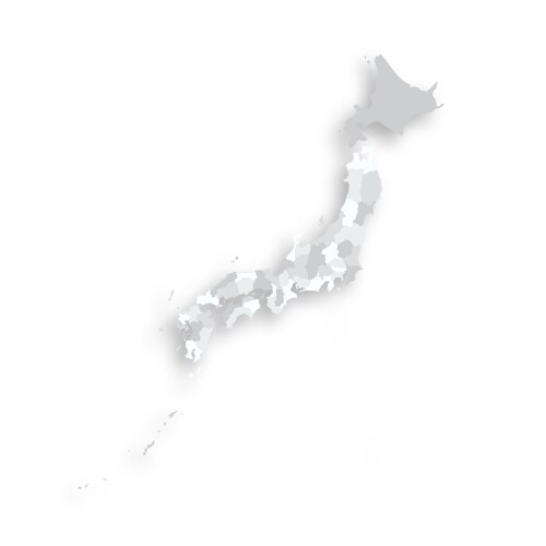 Japan political map of administrative divisions Vector Image