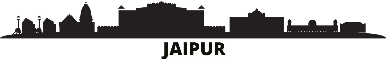 India jaipur city skyline isolated Royalty Free Vector Image