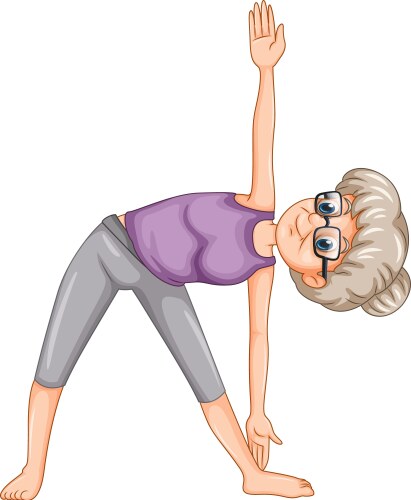 Old Lady Exercise Vector Images (over 650)