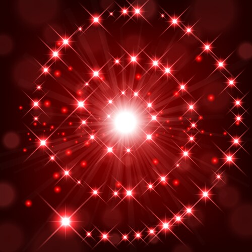 Red shine with lens flare background Royalty Free Vector