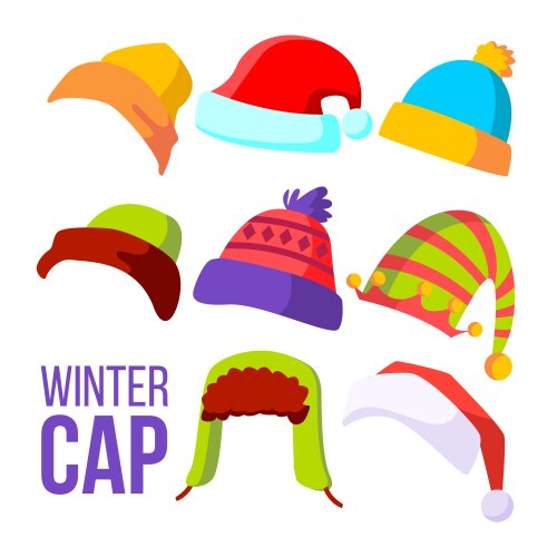 Hat winter cartoon Royalty Free Vector Image - VectorStock