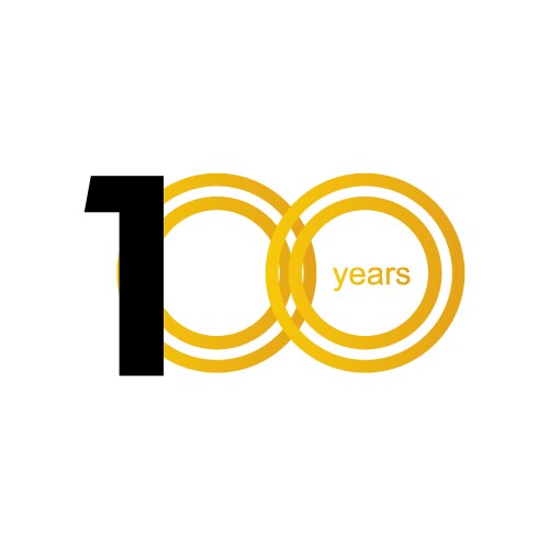 Birthday badge and 100 years anniversary seal Vector Image