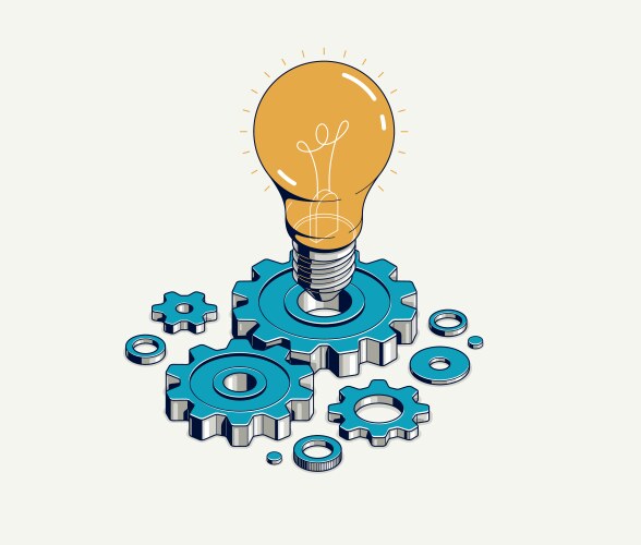 Engineering idea concept innovation invention Vector Image