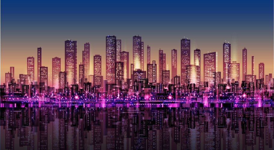 City background with architecture skyscrapers Vector Image