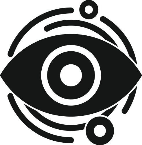 Eye tracking system monitoring vision in digital Vector Image