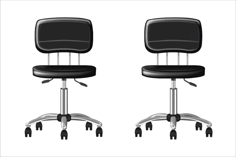 Office chair front and back Royalty Free Vector Image