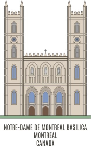 Montreal seamless pattern Royalty Free Vector Image