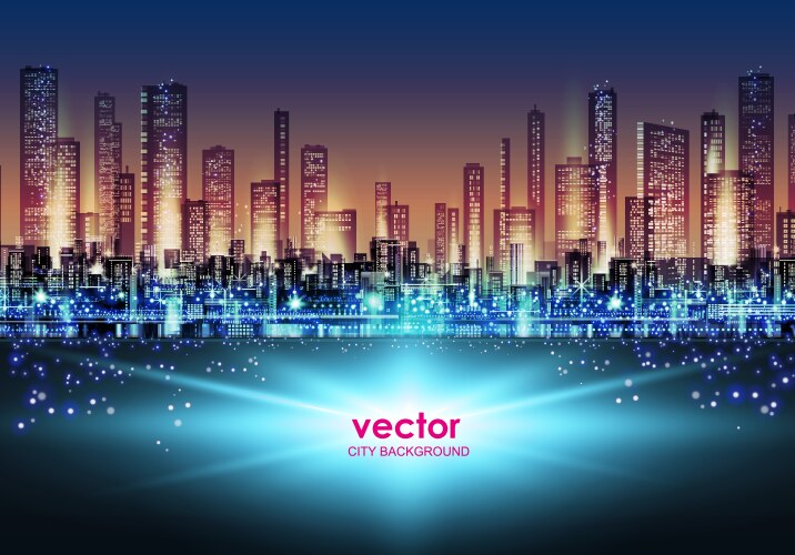 City background with architecture skyscrapers Vector Image
