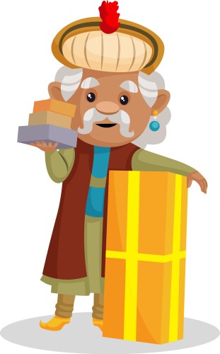 Birbal cartoon character Royalty Free Vector Image