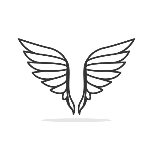 Angel wings icon Royalty Free Vector Image - VectorStock