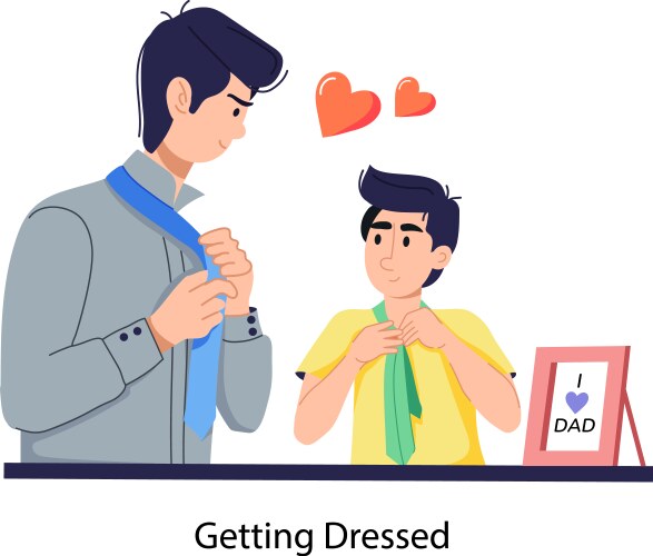 Getting dressed Royalty Free Vector Image - VectorStock