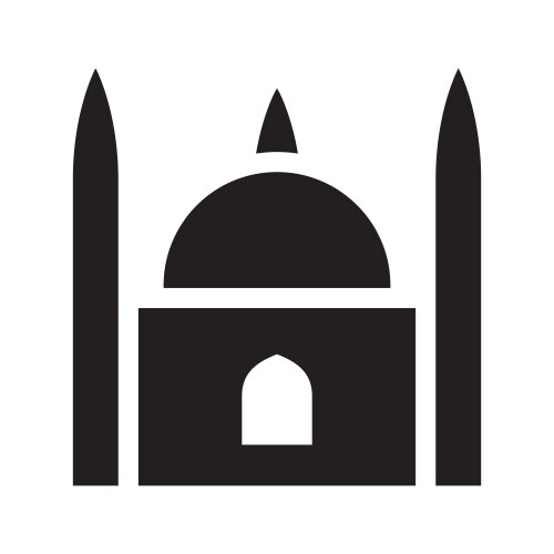 Arabian mosque icon black Royalty Free Vector Image