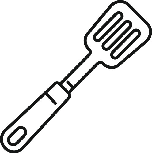 Spatula icon outline cooking spoon Royalty Free Vector Image