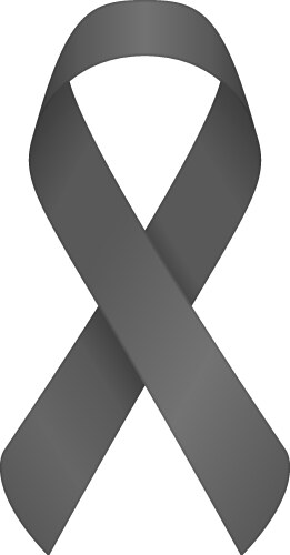 Black ribbon mourning symbol isolated Royalty Free Vector