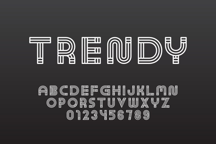 Simple modern font minimalistic english alphabet Vector Image