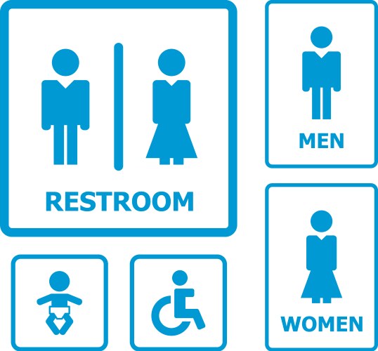Restroom sign Royalty Free Vector Image - VectorStock