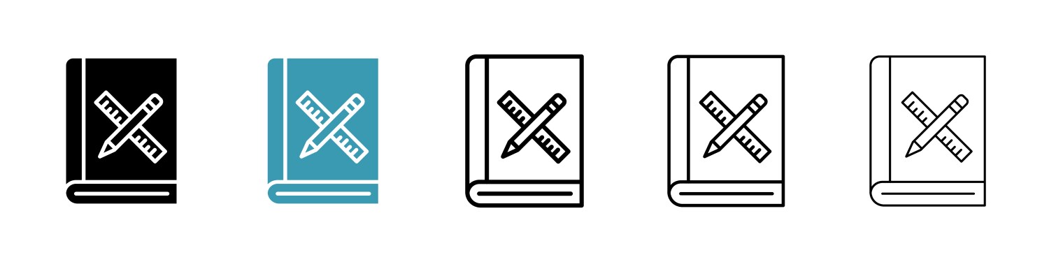 Brand guidelines icon Royalty Free Vector Image