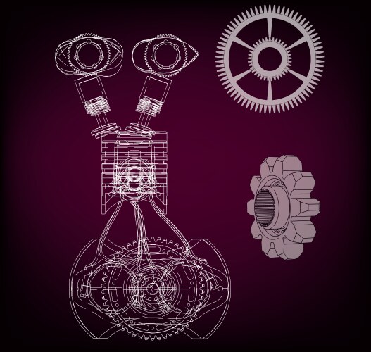 Car engine Royalty Free Vector Image - VectorStock