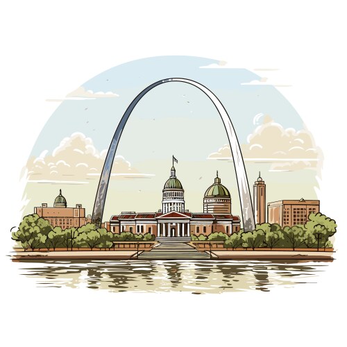 St Louis Arch Vector Images (over 100)