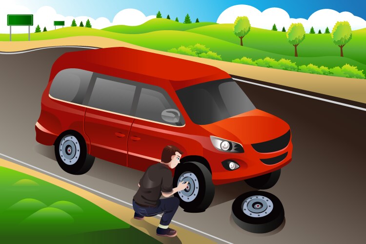Changing Tire Vector Images (over 2,800)