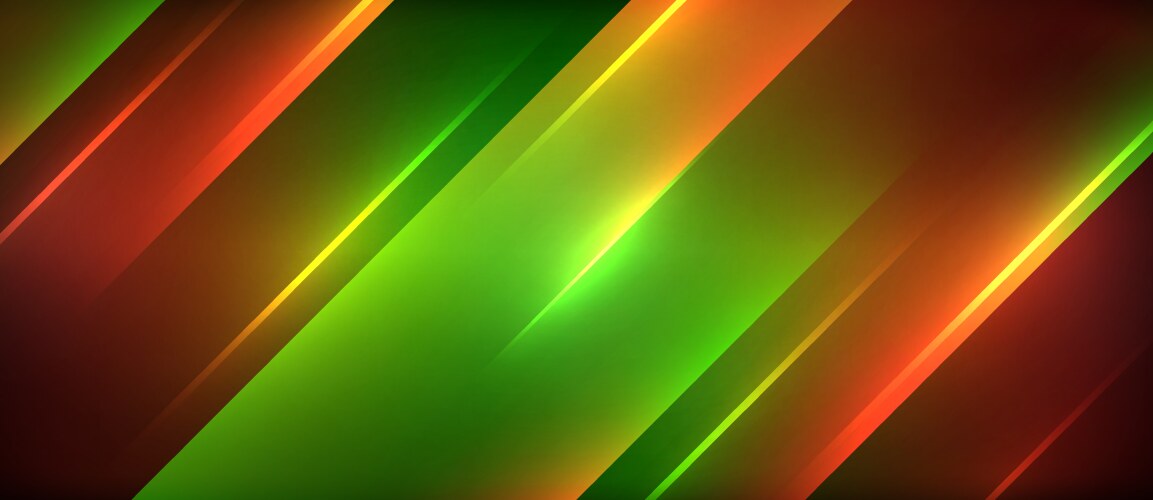 Neon dynamic diagonal light rays background Vector Image
