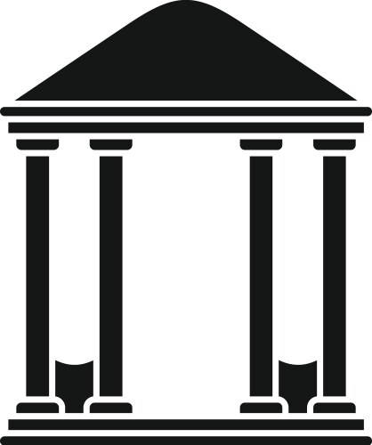 Ancient greek building with pillars and roof Vector Image