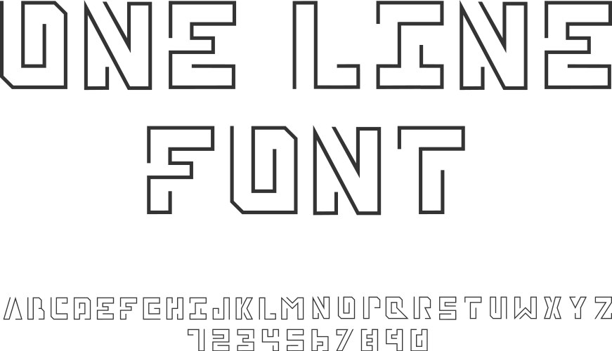 Circle thin font alphabet Royalty Free Vector Image