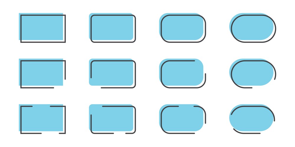 Quote frame icon in flat style speech bubble on Vector Image