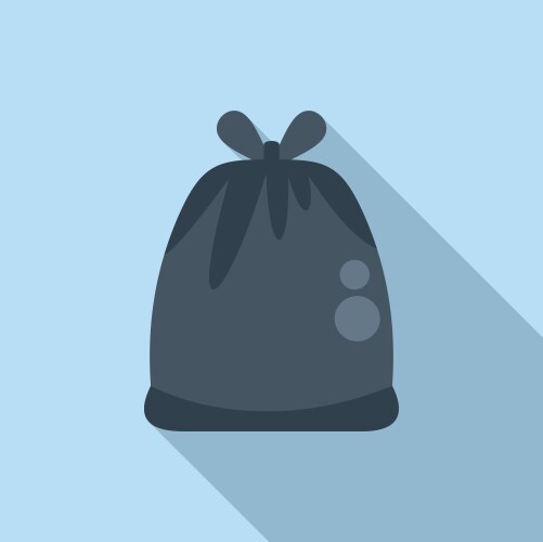 Plastic trash bag icon outline clean urban Vector Image