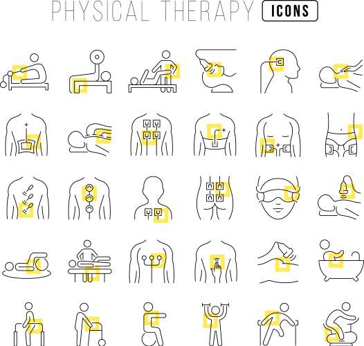Physical therapy infographic Royalty Free Vector Image