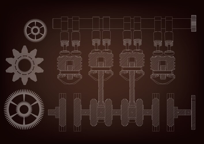 Car engine Royalty Free Vector Image - VectorStock