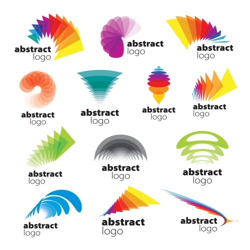 Abstract icons Royalty Free Vector Image - VectorStock