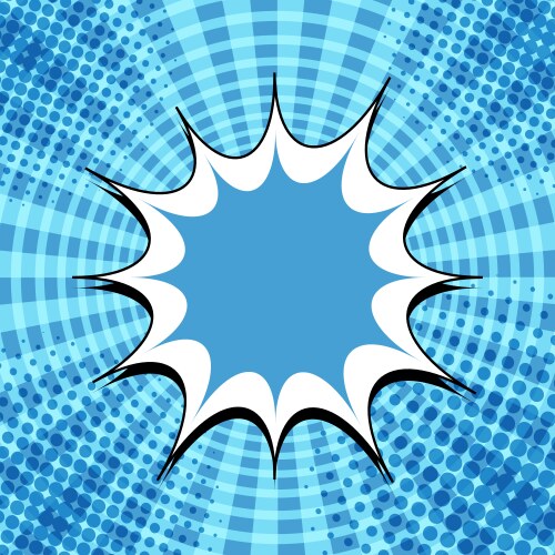 Comic book page blue dynamic template Royalty Free Vector