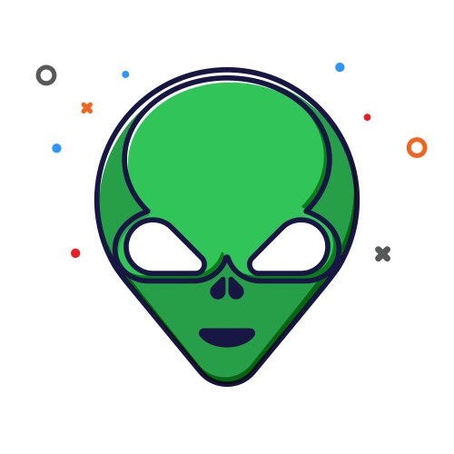 Alien head design Royalty Free Vector Image - VectorStock