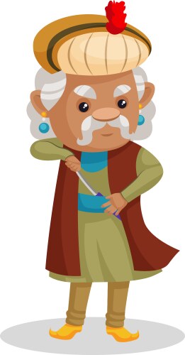 Birbal cartoon character Royalty Free Vector Image