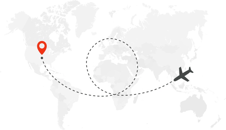 Plane way icon airplane big amplitude waves path Vector Image