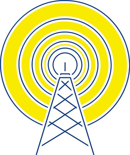 Radio antenna component icon Royalty Free Vector Image