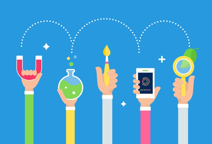 Steam education approach concept Royalty Free Vector Image