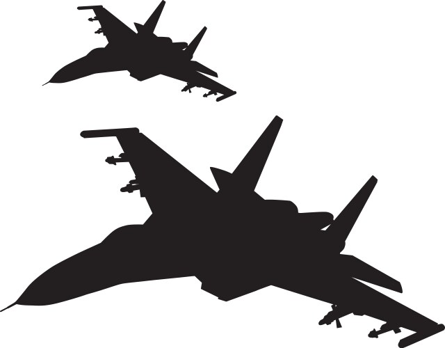 Military aircraft images of fighter jet Royalty Free Vector