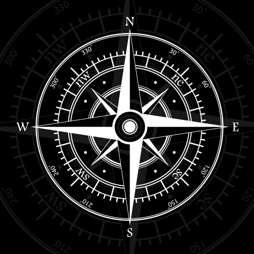 Compass Black and White Vector Images (over 11,000)