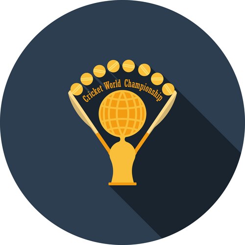 Cricket cup icon Royalty Free Vector Image - VectorStock