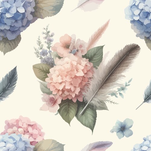 Gentle watercolor floral seamless pattern Vector Image