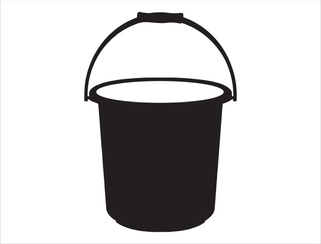 Pail Clip Art Black And White Black And White Sand Pail Vector Images