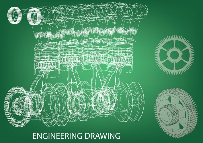 Technical mechanical engineering backgrounds Vector Image