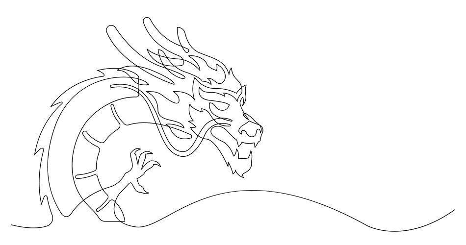 Dragon Drawing Outline Vector Images (over 5,500)