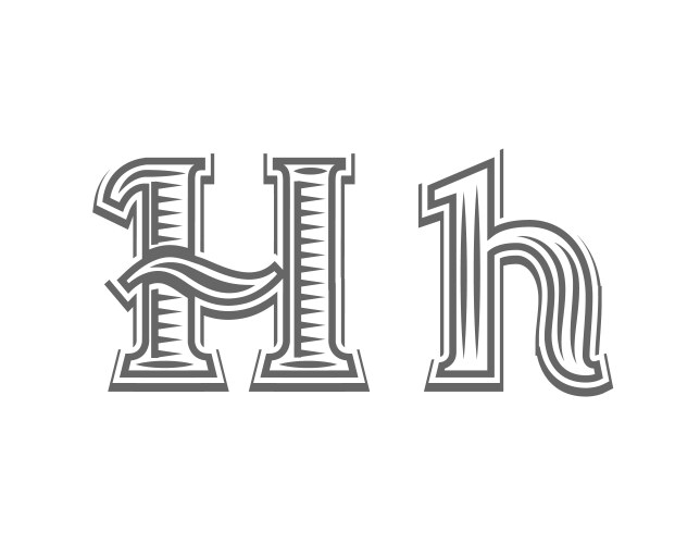 Black and White Letter H Vector Images (over 11,000)