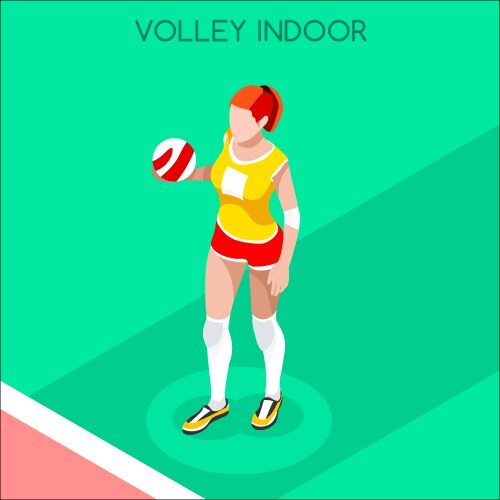 Volleyball athletic sport cartoon Royalty Free Vector Image